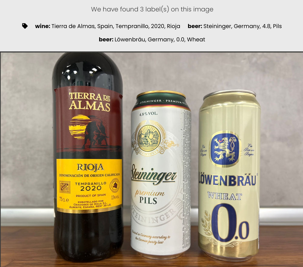 Alcohol Label Recognition API | GenerateContent.AI