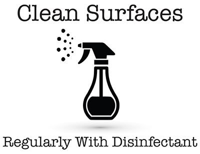 Clean Surfaces Sign - Generic - 8.5"h x 11"w | hartehanks