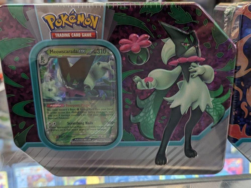 Meowscarada Paldea Partner Tin | Pop Stop Poke Shop