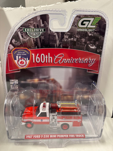 1/64 Greenlight 1987 Ford F-350 Mini Pumper | Farmer Toy Store