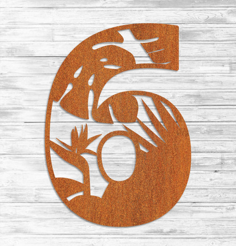 TROPICAL COLLECTION - Large Street/House Numbers | Rusty Tussock