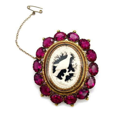 victorian carved bone swivel locket | Cloudless Sulphur