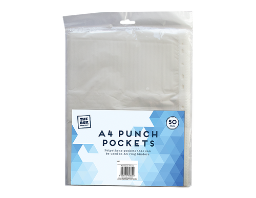 A4 Punch Pockets - 50 Pack | OneBeyond