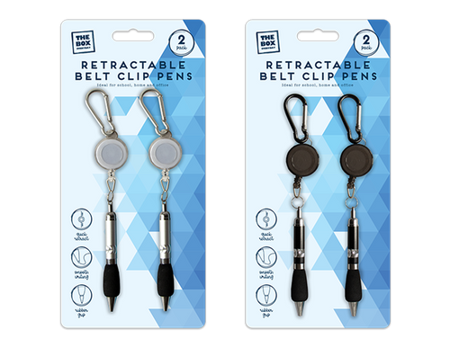 Retractable Belt Clip Pen - 2 Pack | OneBeyond