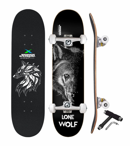 Jaspo Lone Wolf 31x8" Inches Canadian Maple 7-layer Skateboard | Jaspo ...
