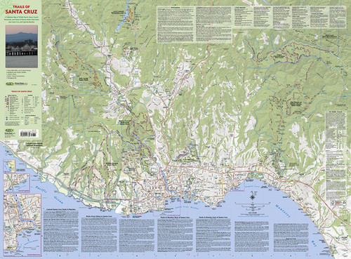 Unfolded Trails of Santa Cruz Map | Pease Press