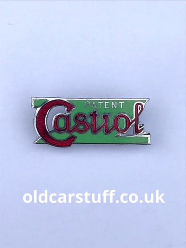 Original Castrol Oil pin badge by Butler | Oldcarstuff.co.uk