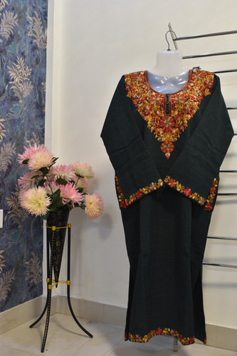 Kashmiri Pheran: Olive Green | RIDDHI COLLECTIONS