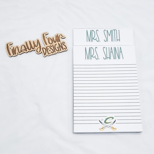 Calvary Cavaliers Bottom Logo Notepad | Finally Four Designs