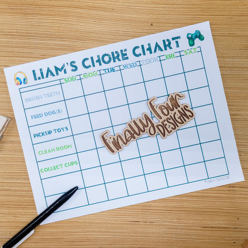 Tearaway Chore Chart - Gamer Boy | Finally Four Designs