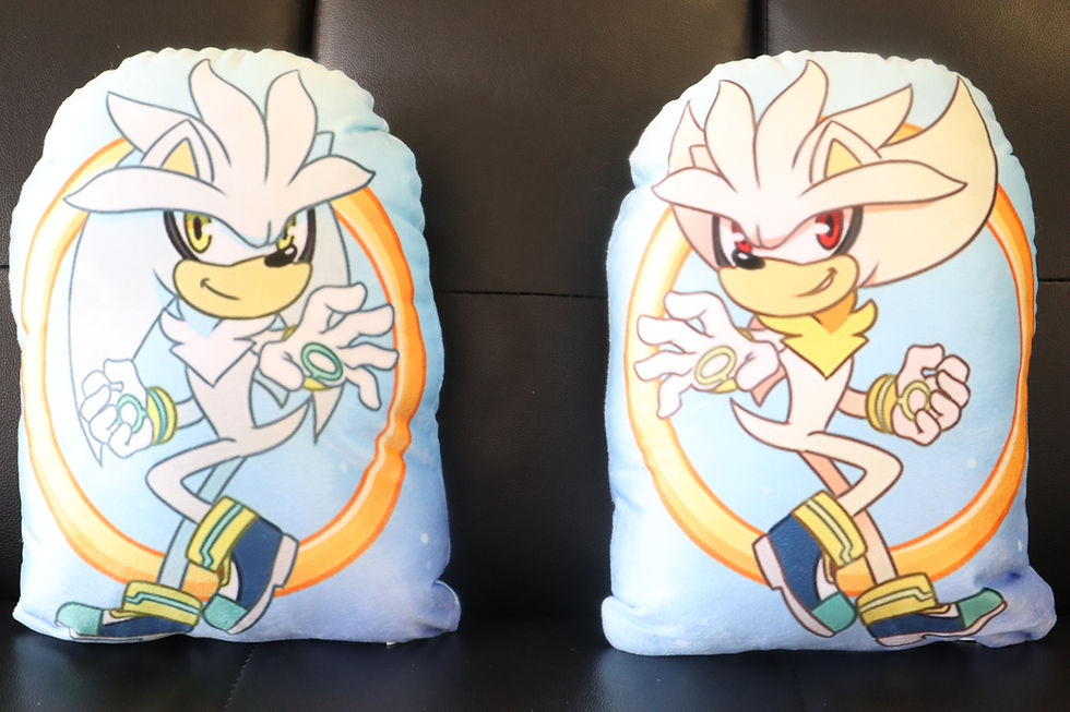 Silver the Hedgehog Sonic Pillow Plush | loadingcrewcrafts
