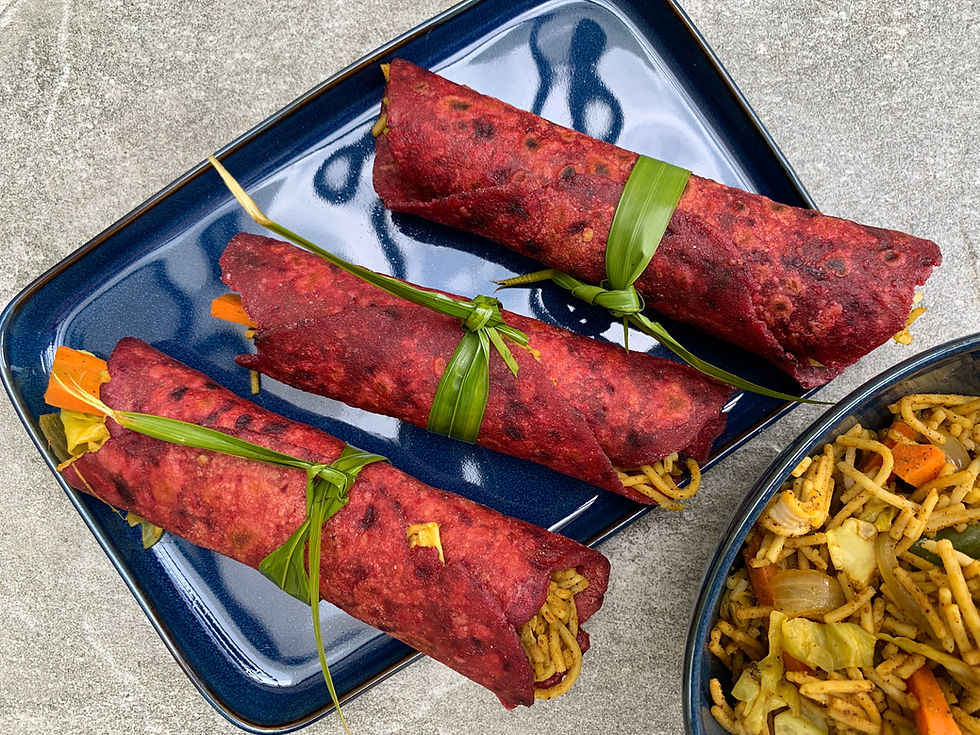 Beetroot Tortilla Wrap | Beetroot Noodles Wrap