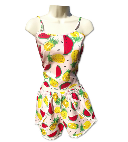 Womens Festival, Womens Rave Outfit - Pink Fruit Salad Beach Set (no ...