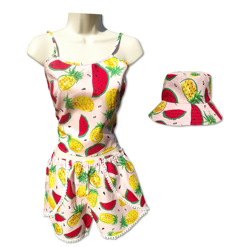 Womens Pink Fruit Salad Rave Beach combo | Bad Banana