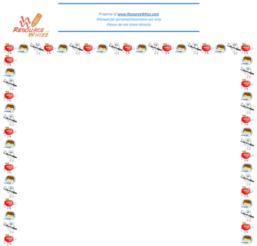 Healthy Living Teeth Page border | Resourcewhizz App