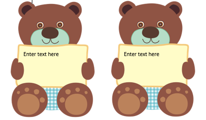 Editable Teddy Bears (2 per page) | Resourcewhizz App