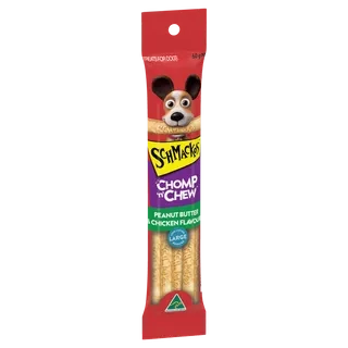 Schmackos Chop 'n' Chew - Peanut Butter & Chicken | Macleay Pets Plus