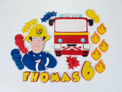 Fireman Sam Cake Topper - Personalised Edible Fondant