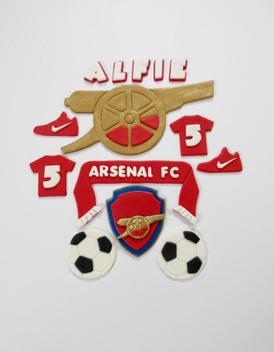 Arsenal Football Fondant Cake Decorations – Personalised Edible ...