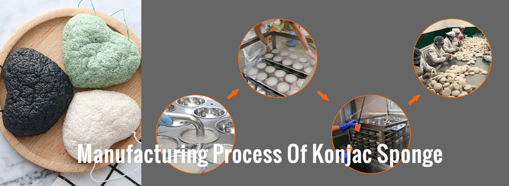 What is the manufacturing process of konjac sponge?