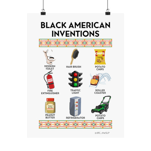 Black American Inventions Premium Matte Poster | JRC the SLP