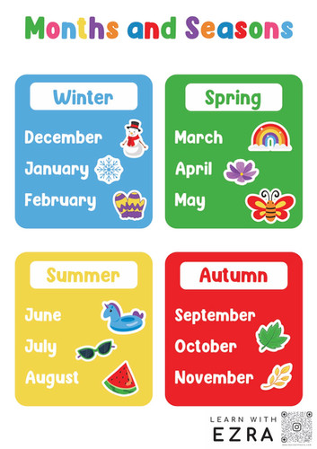 Months and Seasons Wall Chart | Learnwithezra