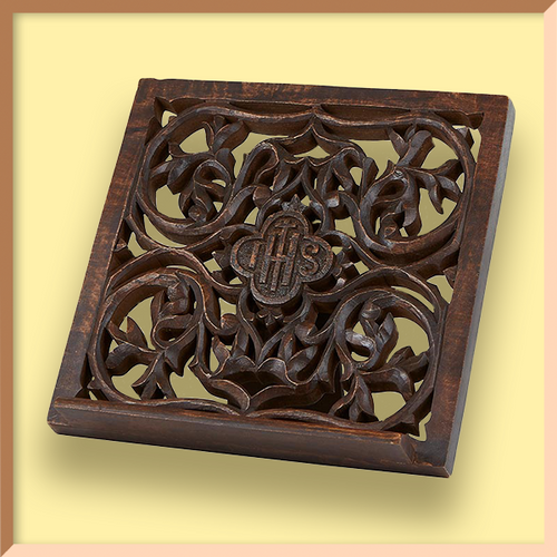IHS Carved Altar Missal Stand | Via Providence
