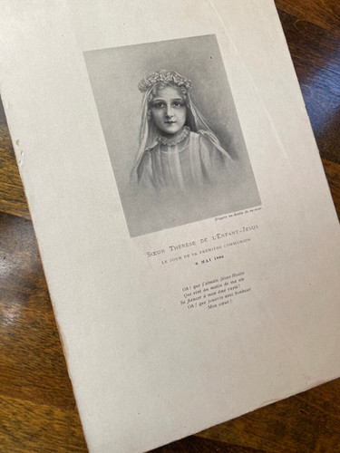 St. Therese First Holy Communion Print in French | Via Providence