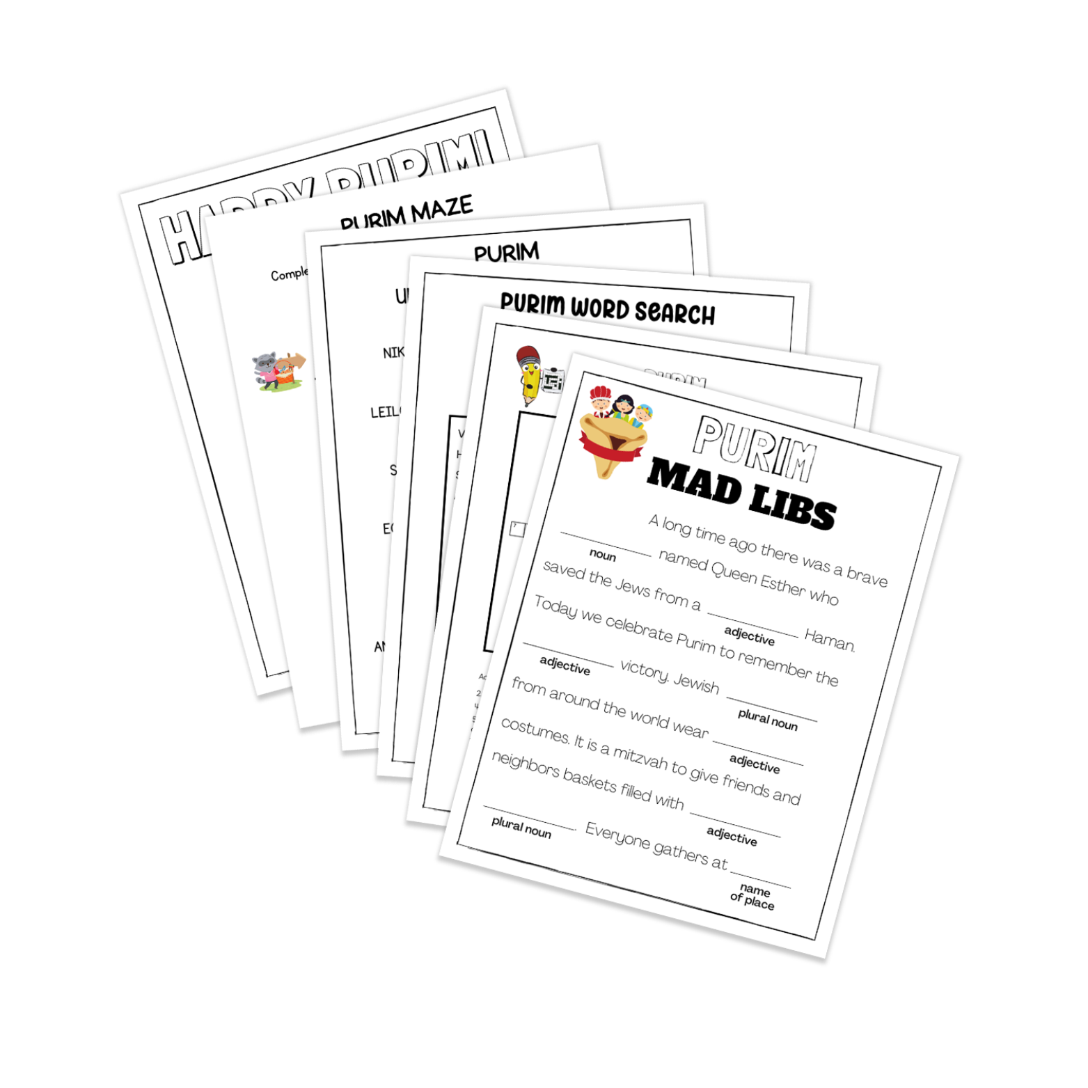 Easy-to-use, fun, and educational activities for Purim! BlogIAlef Bet Games