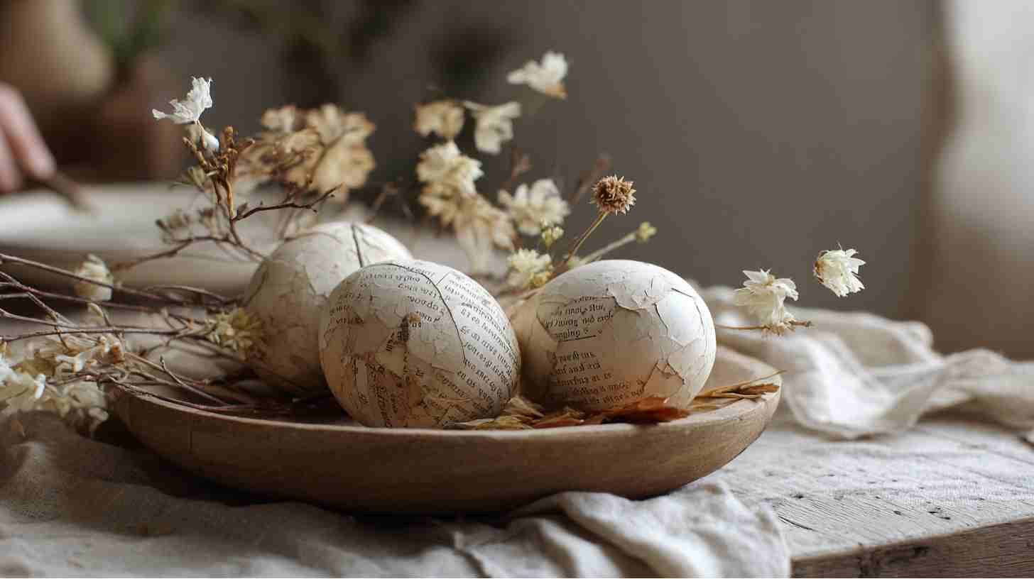 Paper Mâché Easter Eggs: Modern, Textured & Sustainable Home Decor