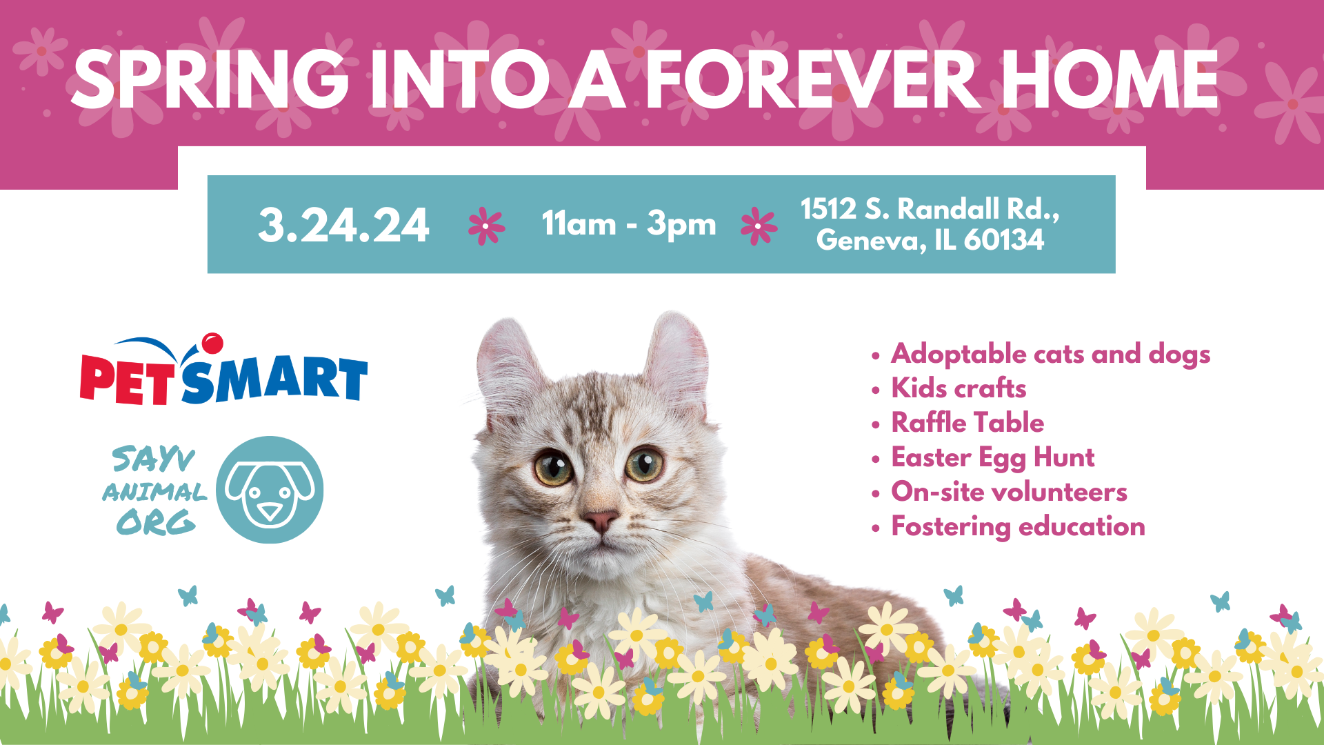 3.24.24 PETSMART ADOPTION EVENT | SAYv Animal Org