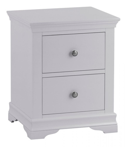 Stunning Solid Oak Bedside Locker in Grey or White | ARRAMOUNT
