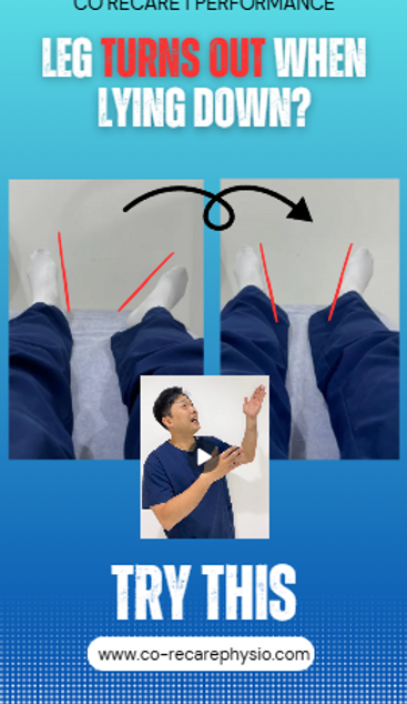 Is your right leg turning outward when you lie down?