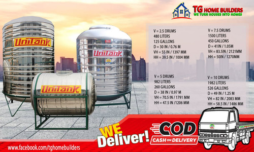 UNITANK SS WATER STORAGE TANK | TG Home Builders
