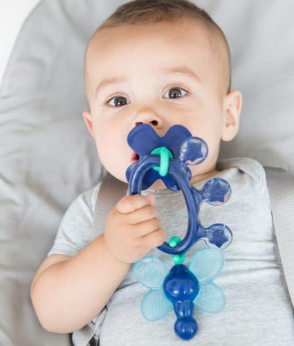 Difrax Crown Teething Ring – Blue | Babytown Australia