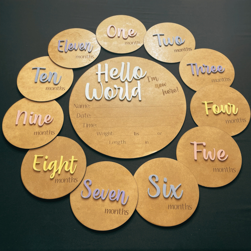 Infant Milestone Plaques | Sura Chic