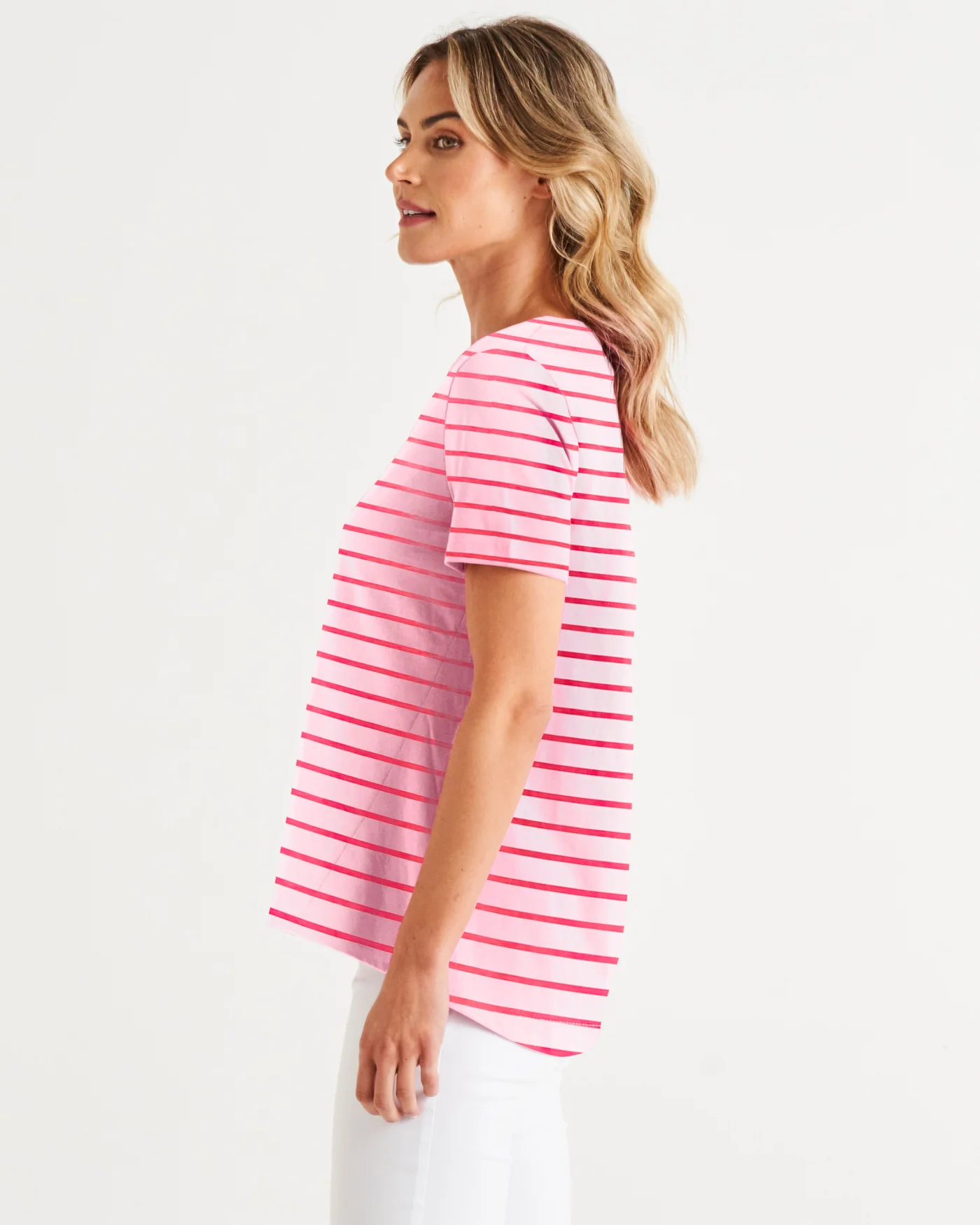 LUELLA TEE - CHERRY BLOSSOM STRIPE | Lit Lifestyle