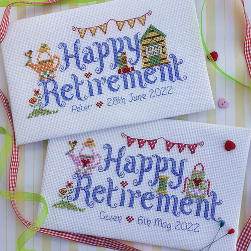 Happy Retirement - Female and Male | Nia Cross Stitch