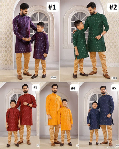 Father-son Matching Kurta pyjamaset, Indian Kurta set,kurta for kids ...