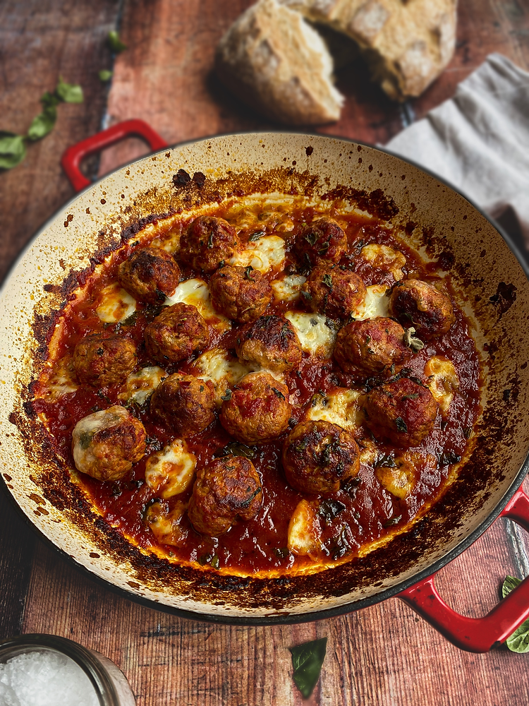 BAKED NDUJA & CHORIZO MEATBALLS