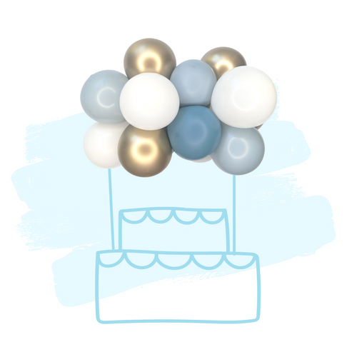 Balloon Cake Topper DIY Kit - Blissful Blues | Hooray Today Website