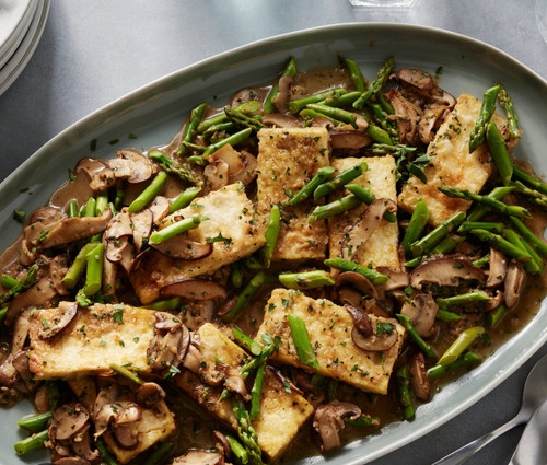 Tofu Marsala with Single Ingredient Organic Edamame Pasta-4 Servings ...