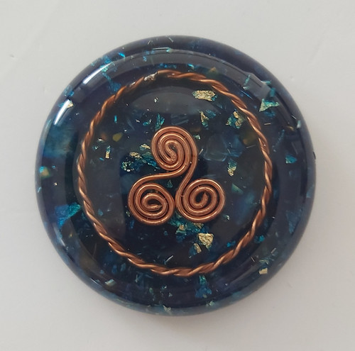 Orgone disk with Heddeka coil & tensor ring | Alexanders Orgones
