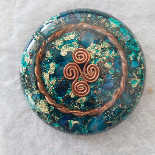 Orgone disk with Plymella coil & tensor ring | Alexanders Orgones