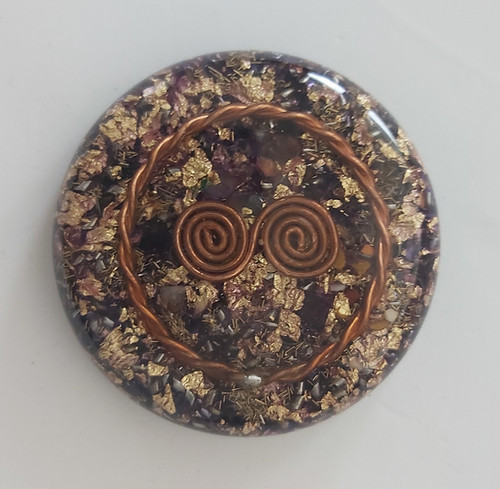 Orgone disk with Kahleme Coil & tensor ring | Alexanders Orgones