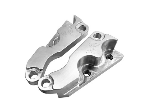 Billet Rz350 Conversion brake caliper brackets -SILVER | Wicked ATV