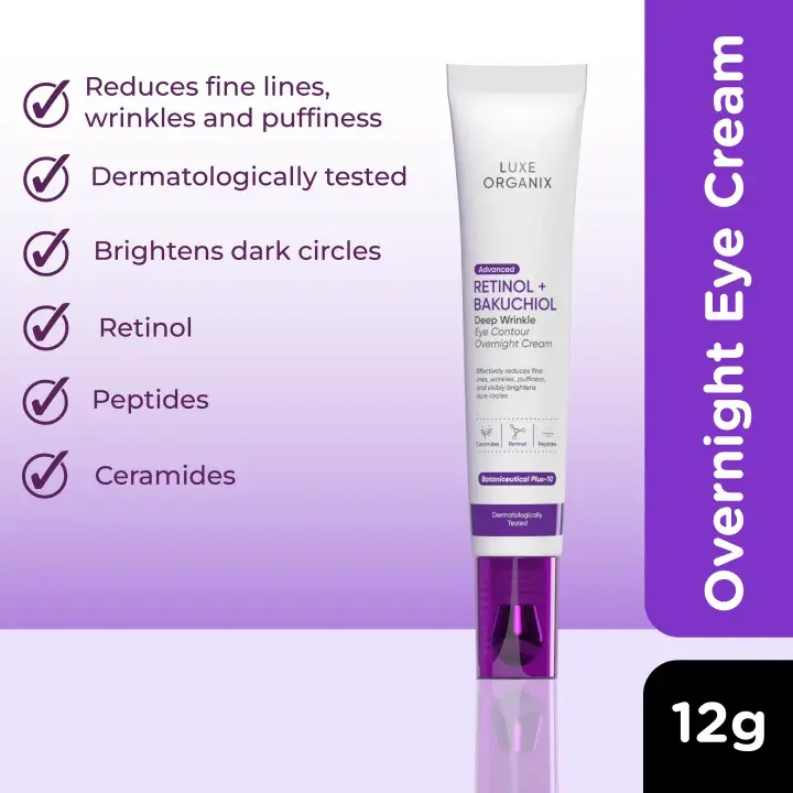 Luxe Organix Advanced Retinol Bakuchiol Deep Wrinkle Eye Contour Cream 12g Pinay Glow