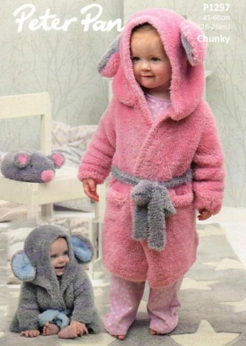 P1297 Peter Pan Baby Chunky Knitting Pattern | Allsorts Wool App