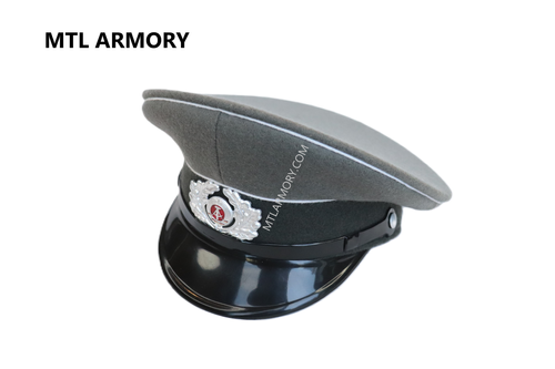 EAST GERMAN GREY OFFICERS CAP \ HAT | MTL ARMORY