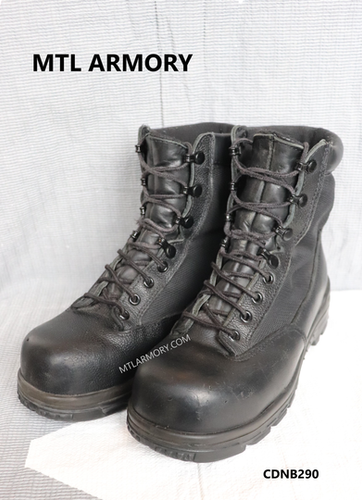 SIZE 6.5 (235/96) CANADIAN FORCES BLACK STEEL TOE SAFTEY BOOTS | MTL ARMORY